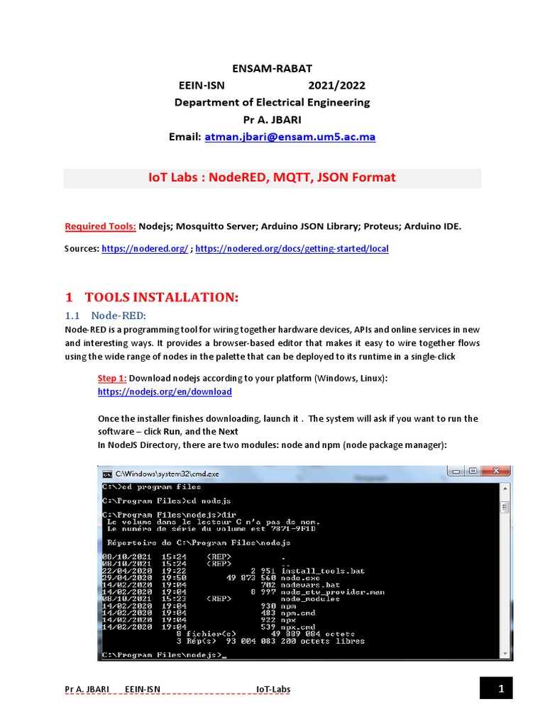 Travaux Pratiques - ING EEIN - Objets Connectés | PDF | Hypertext Transfer Protocol | Software ...