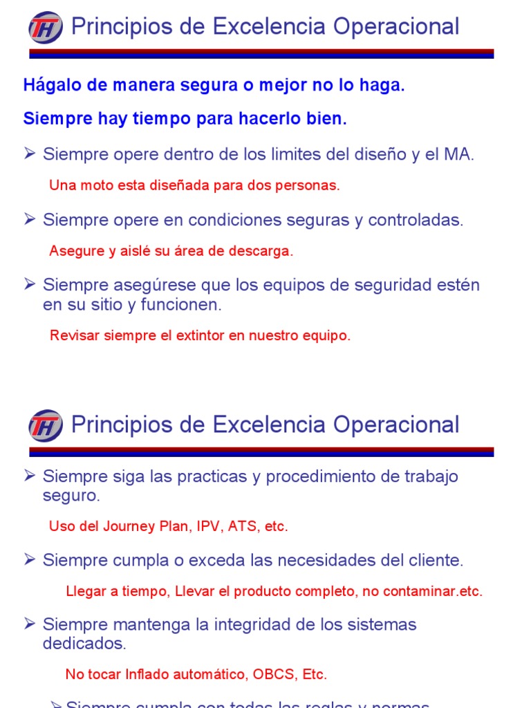 Principios de Excelencia Operacional | PDF