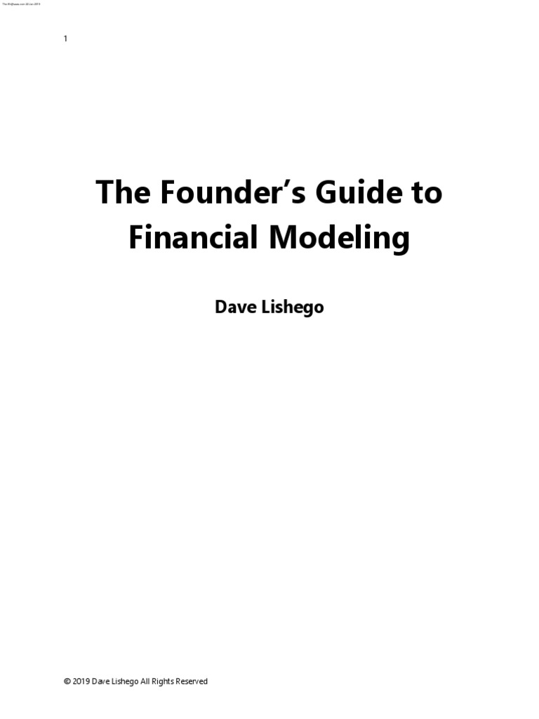 Founders Guide To Financial Modeling | PDF | Sales | Income Statement