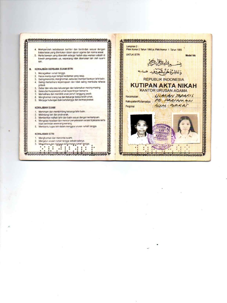 Scan Surat Nikah Ani Sepa | PDF