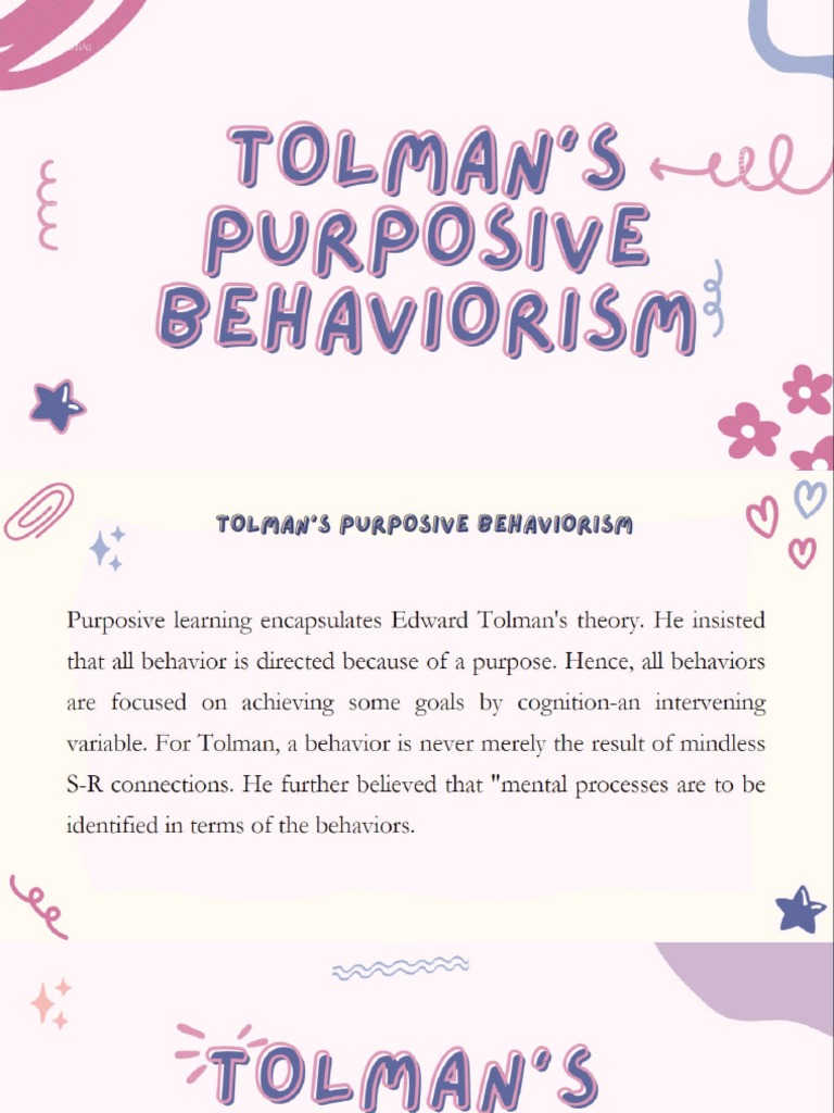 Tolmans-Purposive-Behaviorism | PDF
