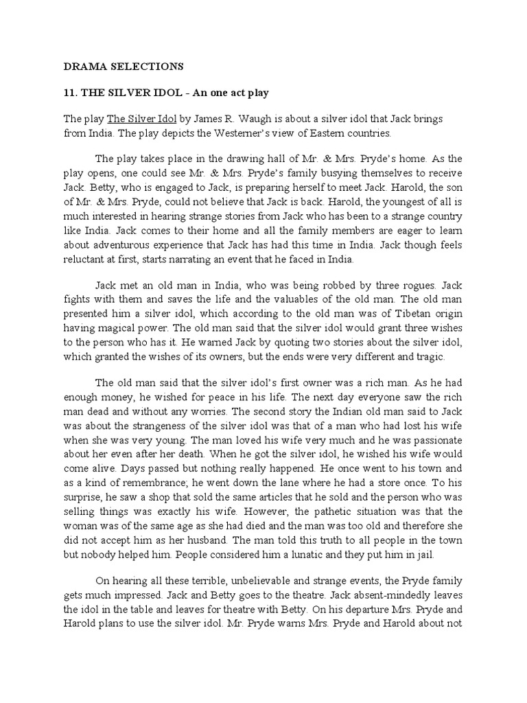 The Silver Idol | PDF