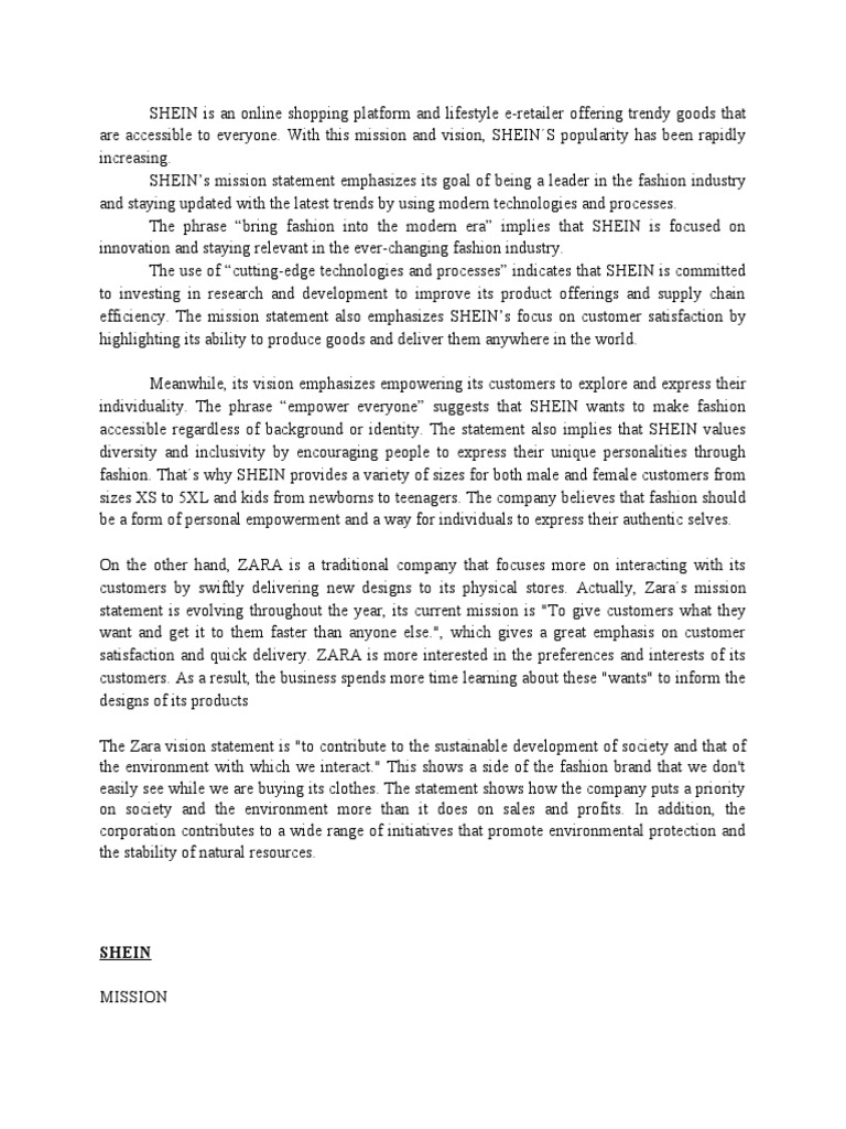 SHEIN | PDF | Fashion | Strategic Management