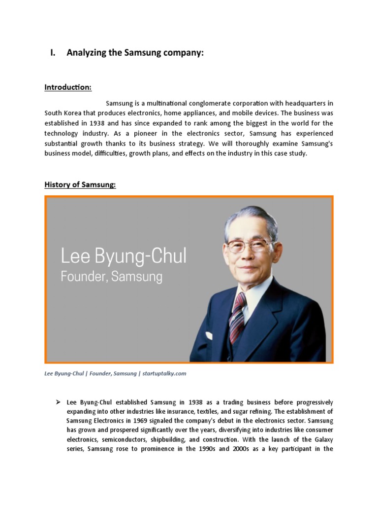 Case-Study Report | PDF | Samsung Electronics | Samsung