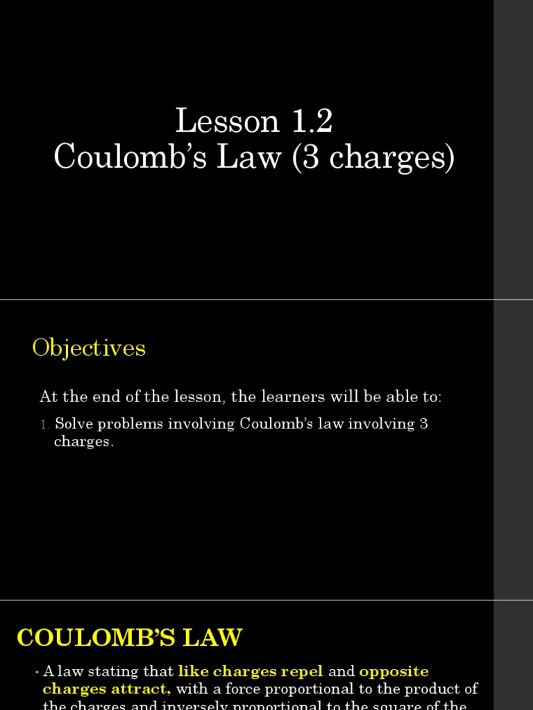 Module 1.2 - Coulombs Law (3 Charges)-1 (2) | PDF | Electric Charge ...