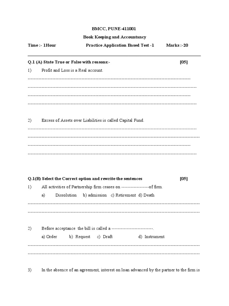 ABT Paper - 1 | PDF | Debits And Credits | Corporations