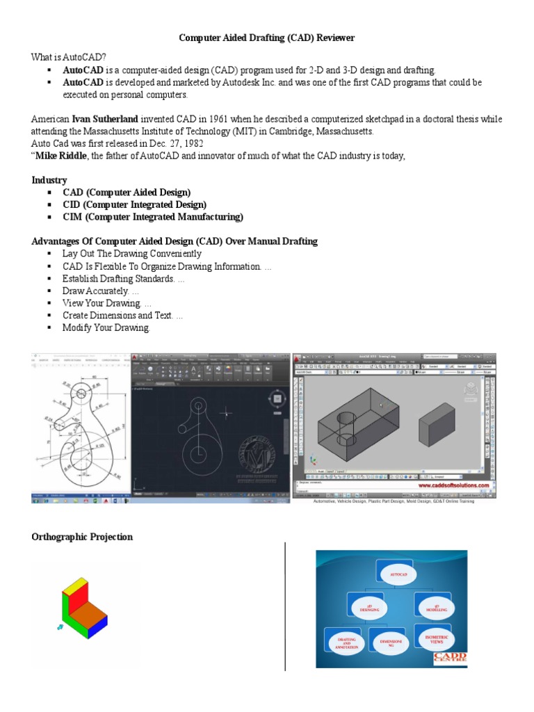 Prelim Cad Reviewer | PDF | Computer Aided Design | Technical Drawing