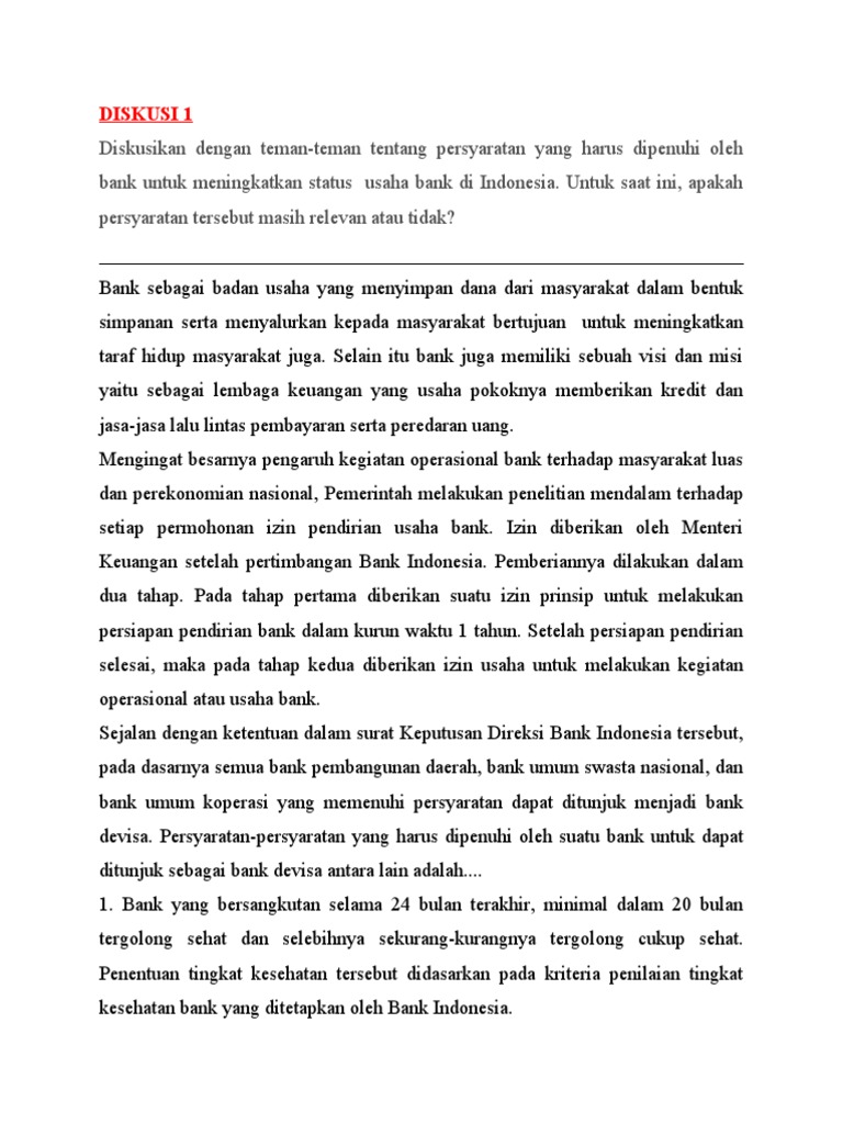 Diskusi - Abdi4331 Uang Perbankan | PDF