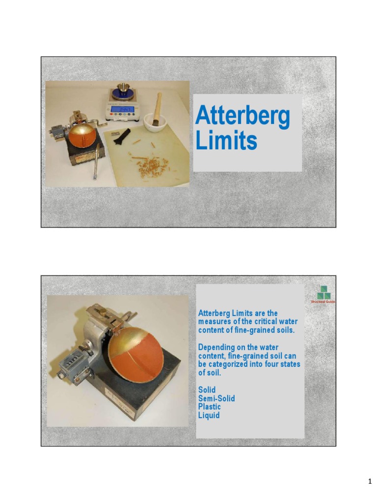Atterberg Limits | PDF | Geotechnical Engineering | Applied And Interdisciplinary Physics