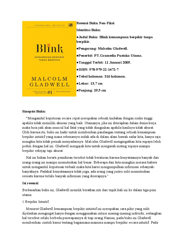 Resensi Buku Blink | PDF