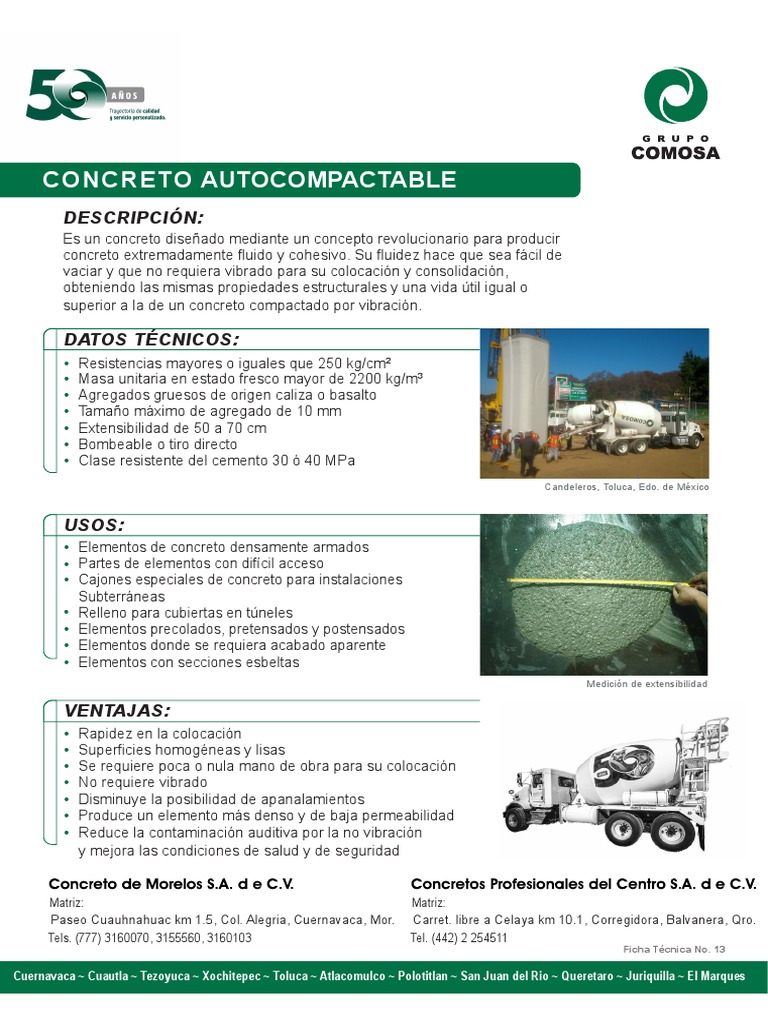 10 Concreto Autocompactable | PDF | Hormigón | Materiales