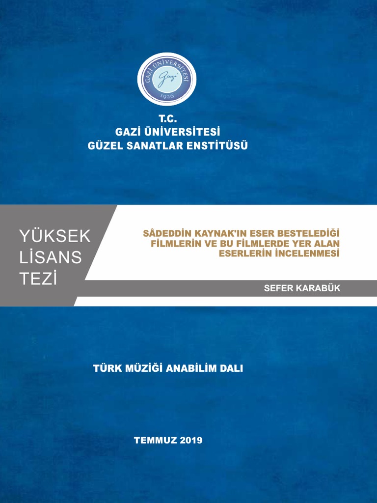 Sadeddin Kaynak in Eser Besteledigi Film | PDF