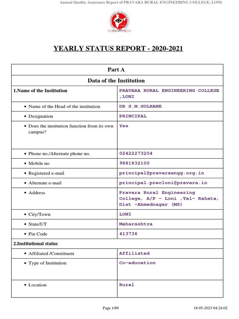 Prec Aqar 2020-21 | PDF | Educational Technology | Curriculum