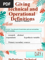 Technical vs. Operational Definitions | PDF | Definition | Word