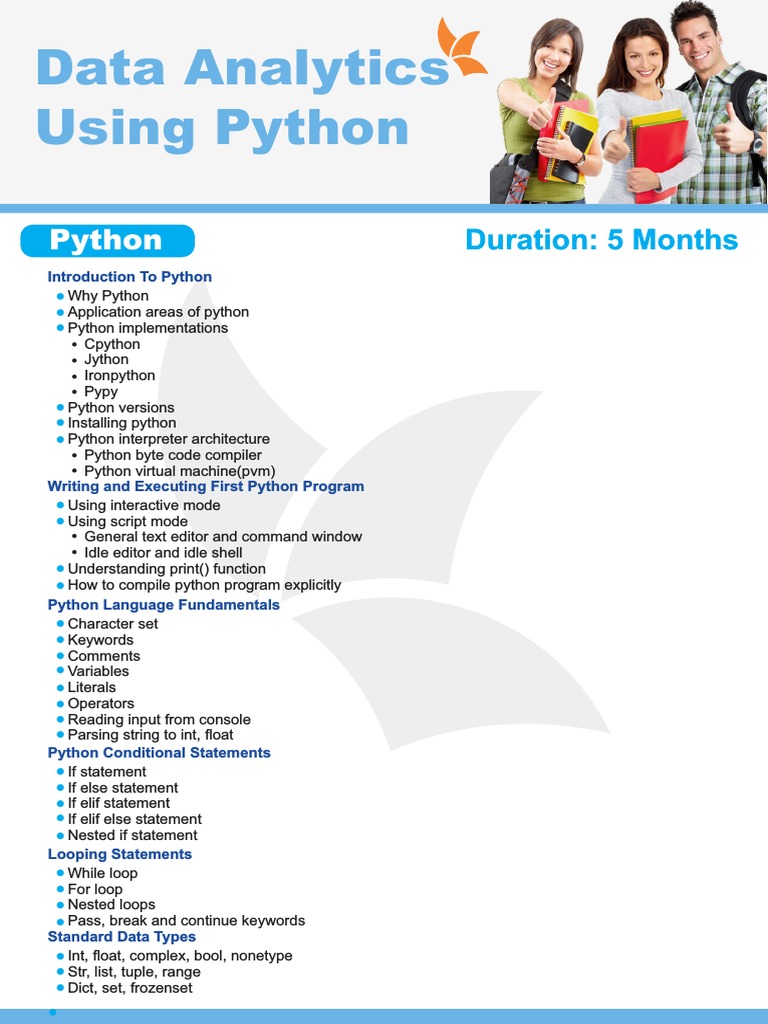 Data Analytics Using Python Pdf Microsoft Excel Python 