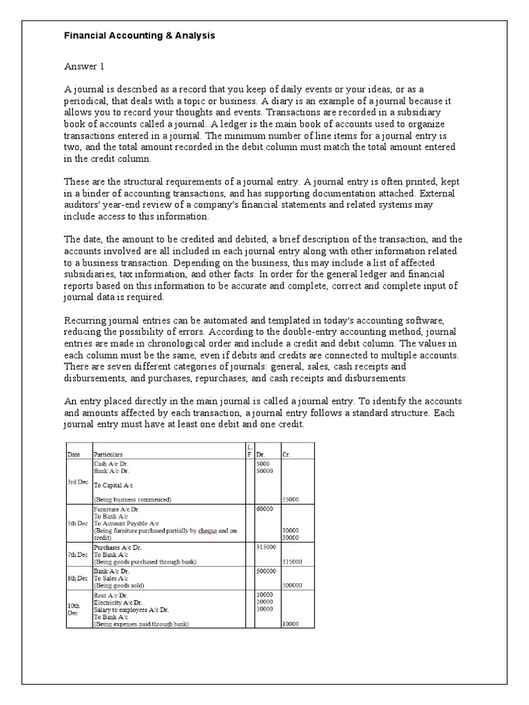 Financial Accounting & Analysis | PDF | Balance Sheet | Income Statement