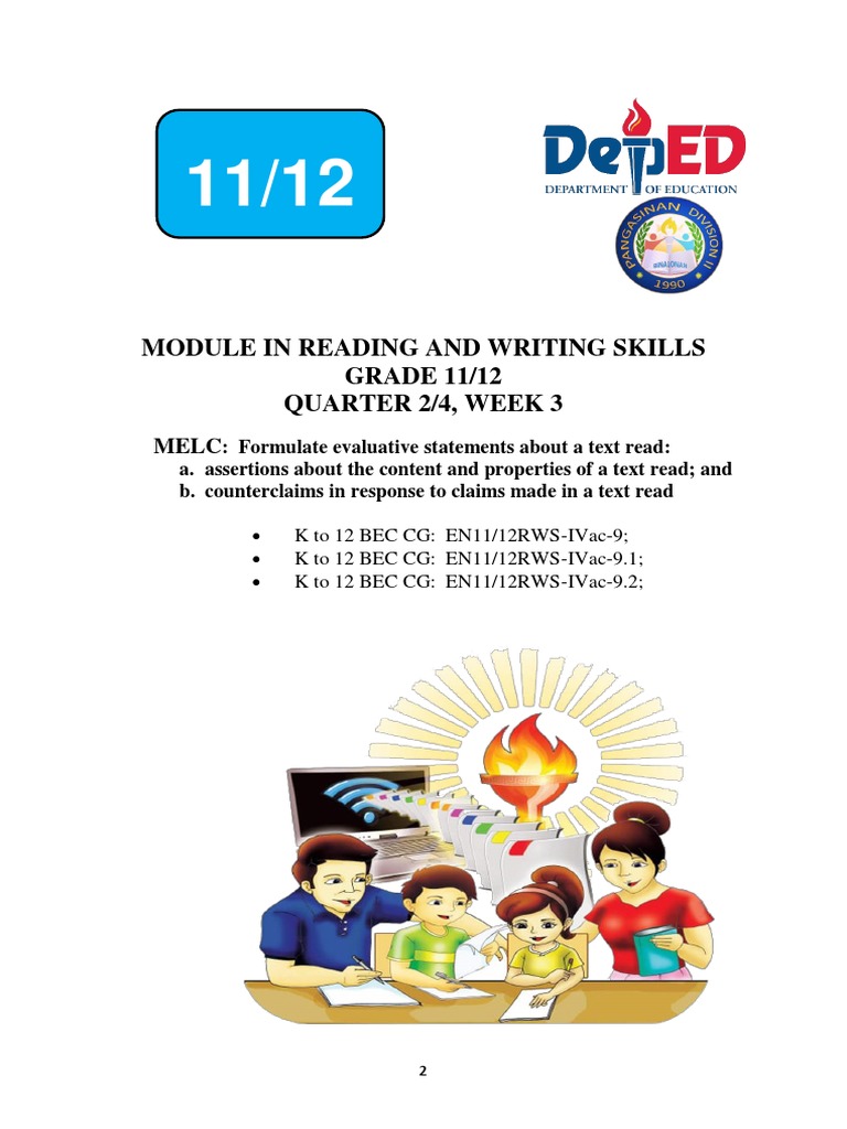Evaluative Statements in Reading Module | PDF | Attitude (Psychology ...