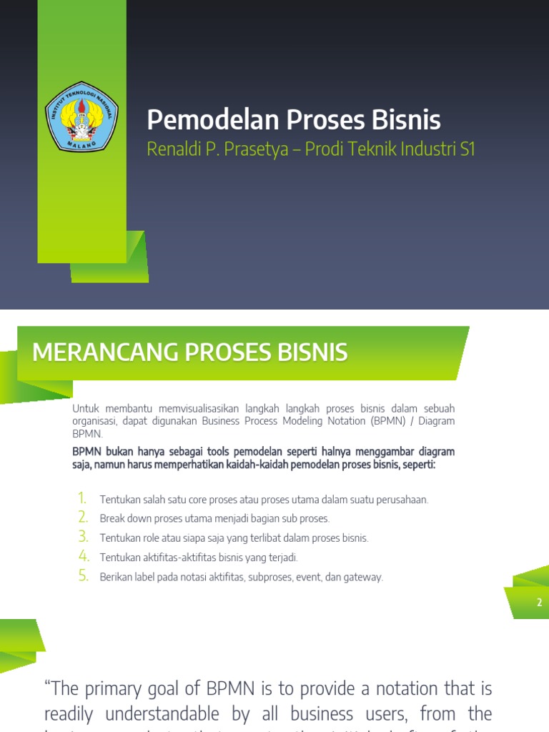 Materi APSI - Pemodelan Proses Bisnis | PDF