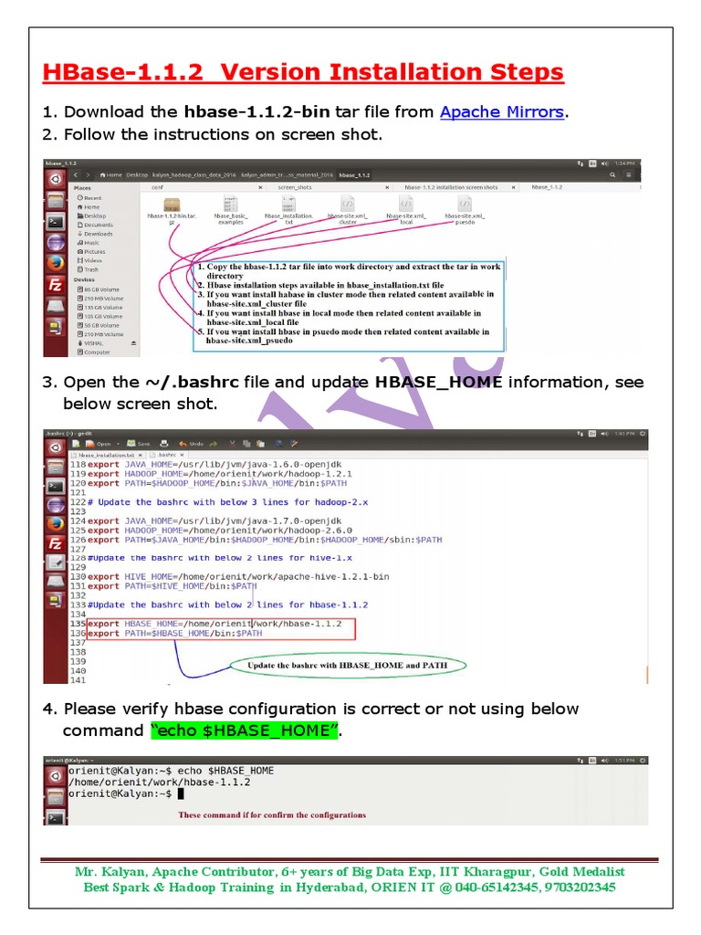 hbase_1.x_installation_steps | PDF | Apache Hadoop | Apache Spark