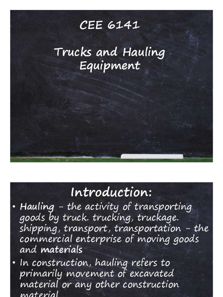 Loading Hauling | PDF | Loader (Equipment) | Truck