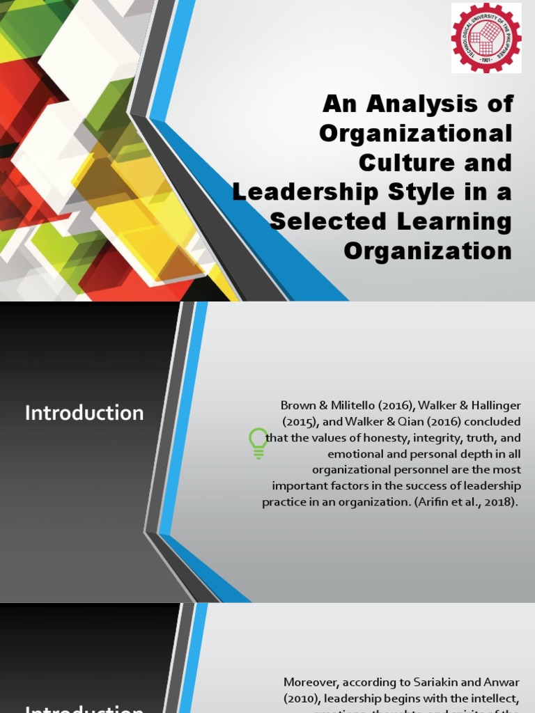 An Analysis of Organizational Culture and Leadership Style in A ...