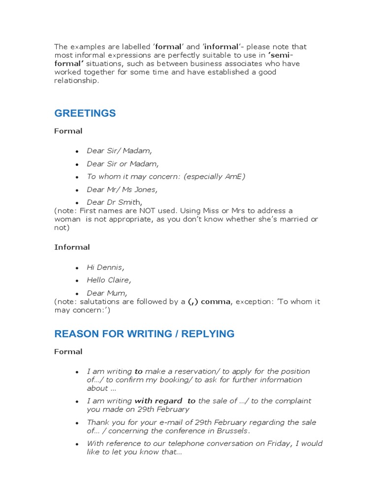 Formal Versus Informal Email Pdf Language Arts Discipline Self