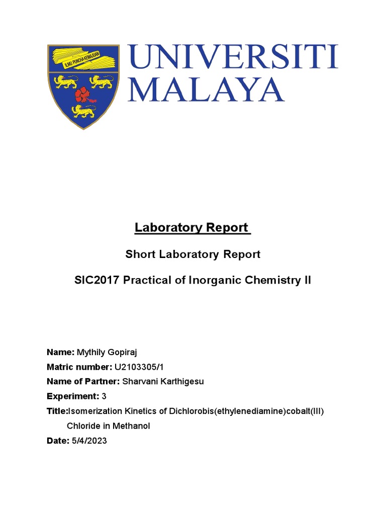 U2103305 - Exp 3 - Lab Report | Download Free PDF | Spectrophotometry | Ultraviolet–Visible ...