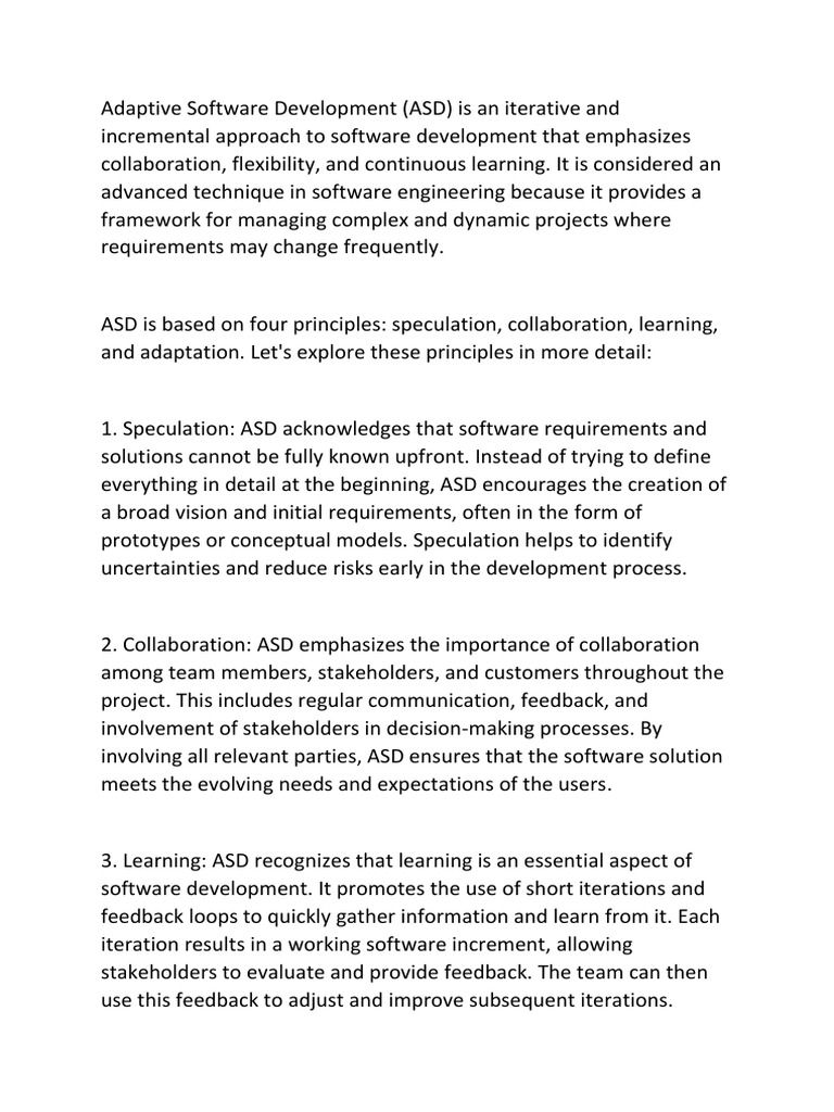 12.adaptive Software Development | PDF | Software Development Process ...