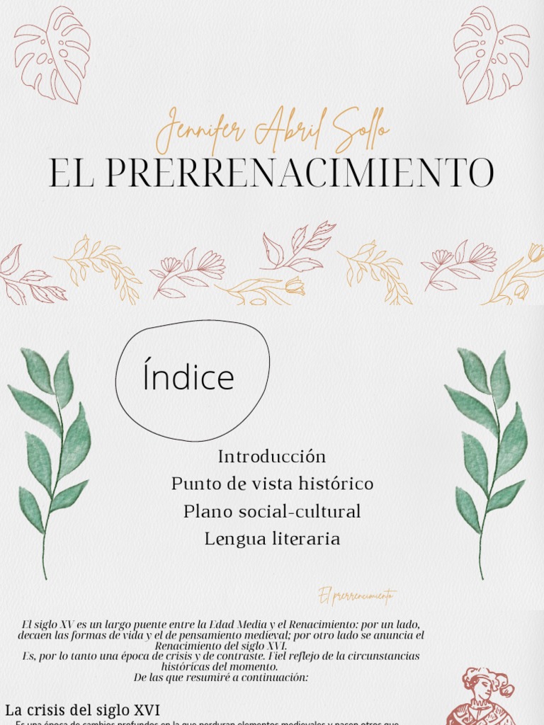 El Prerrenacimiento | PDF | Renacimiento | Edades medias