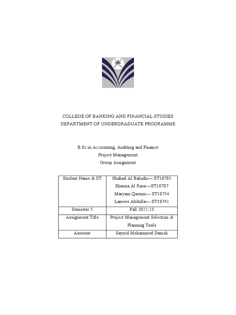 Project Management Assignment | PDF | Project Management | Cost