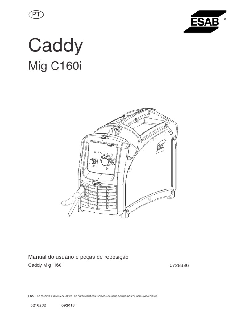 Manual Do Usuario Pçs Rep Caddy Mig 160i PT Rev3 | PDF | Fusível ...