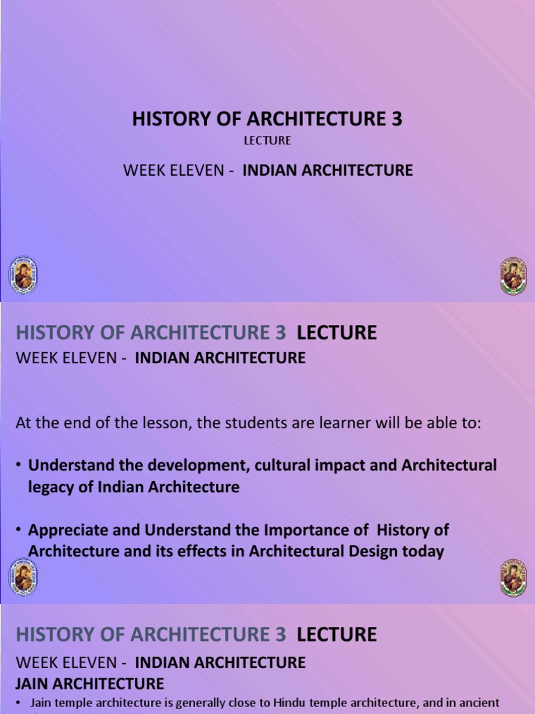 History of Architecture 3 - Week 11 - Lecture | PDF | Indian Religions