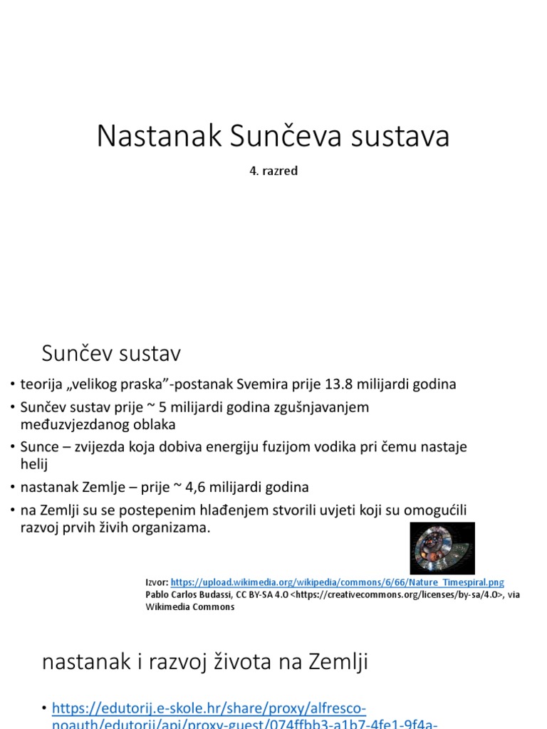 Nastanak Sunčeva Sustava | PDF