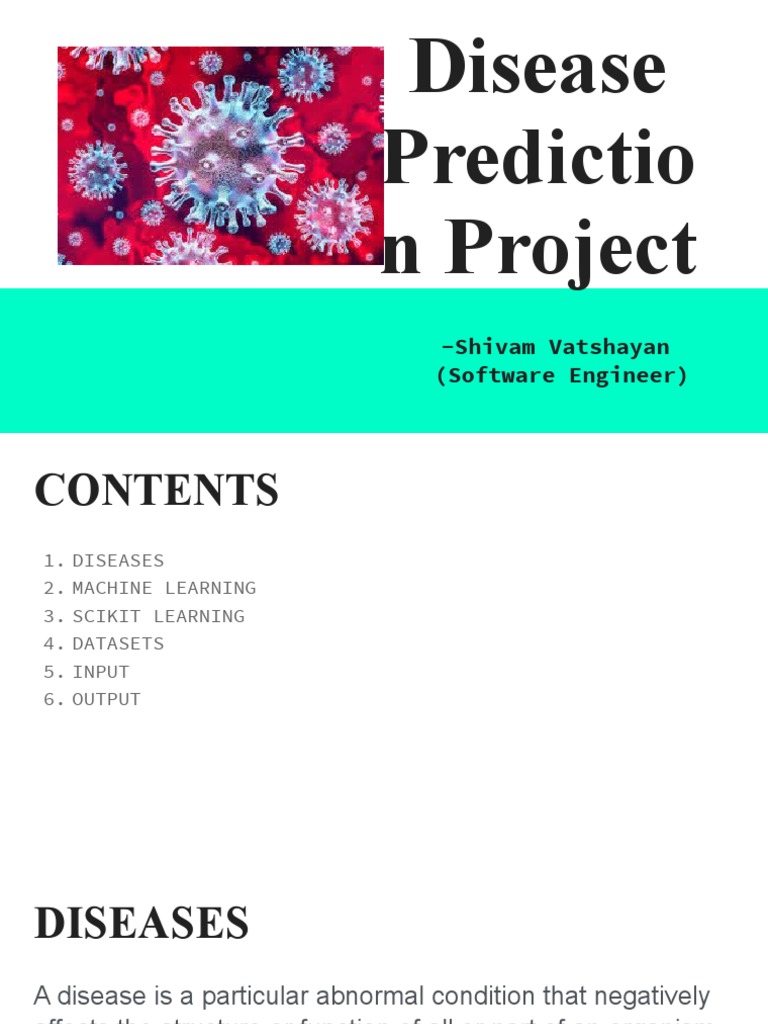 Disease Prediction Project - PPT | PDF | Self-Improvement | Computers
