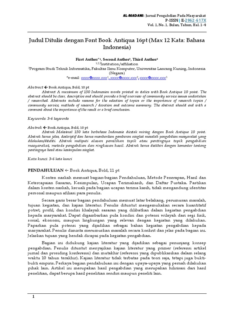 Template Al-Madani | PDF