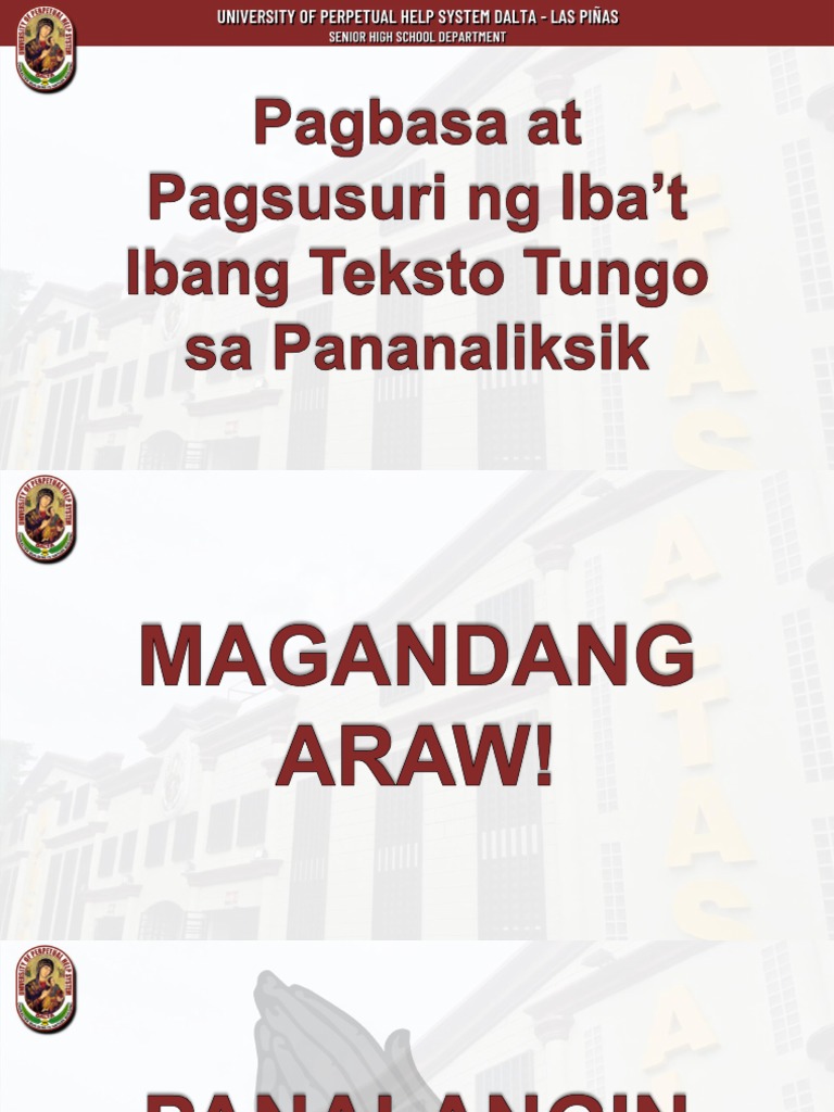 Aralin Blg. 11 (Kabanata 1 - Pagsulat NG Balangkas at Pagsulat NG Unang ...