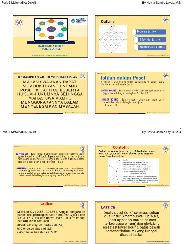 Pertemuan 05 Poset Lattice | PDF