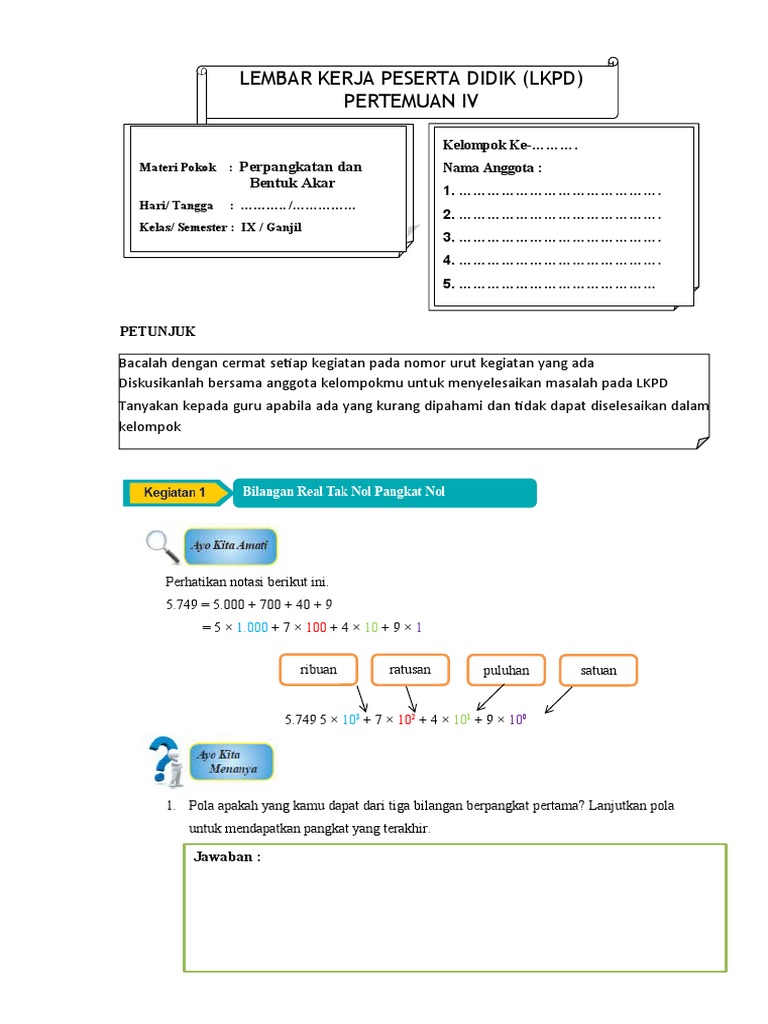 LKPD Pertemuan 4 Penelitian FIKS | PDF