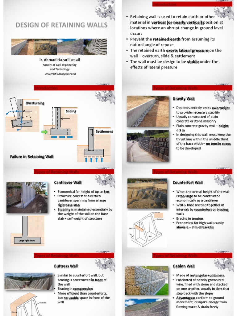 Retaining Wall Design and Stability Analysis | PDF | Building ...
