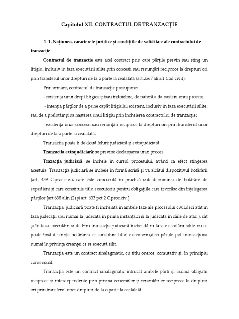 Cursul 13 Contracte Speciale | PDF