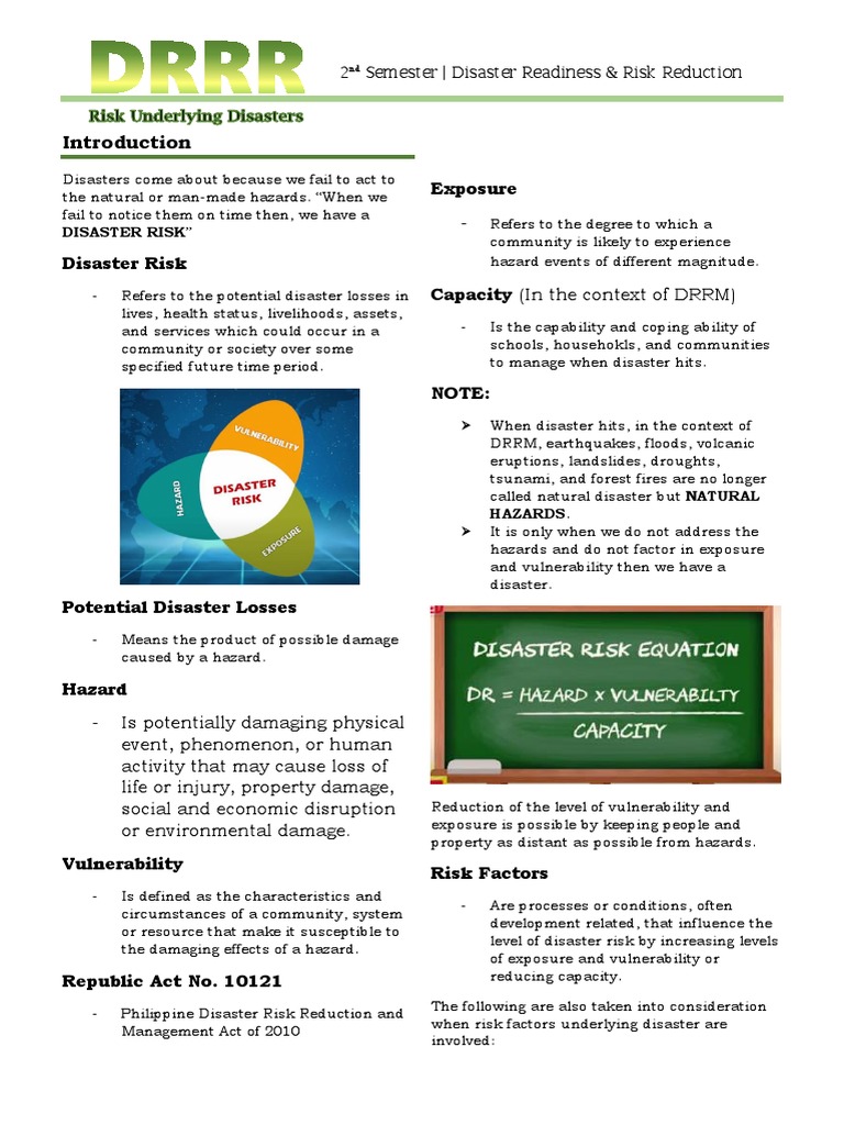 Risk Underlying Disaster | PDF | Natural Disasters | Hazards
