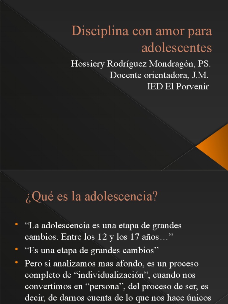 Disciplina Con Amor para Adolescentes | PDF | Adolescencia | Ira