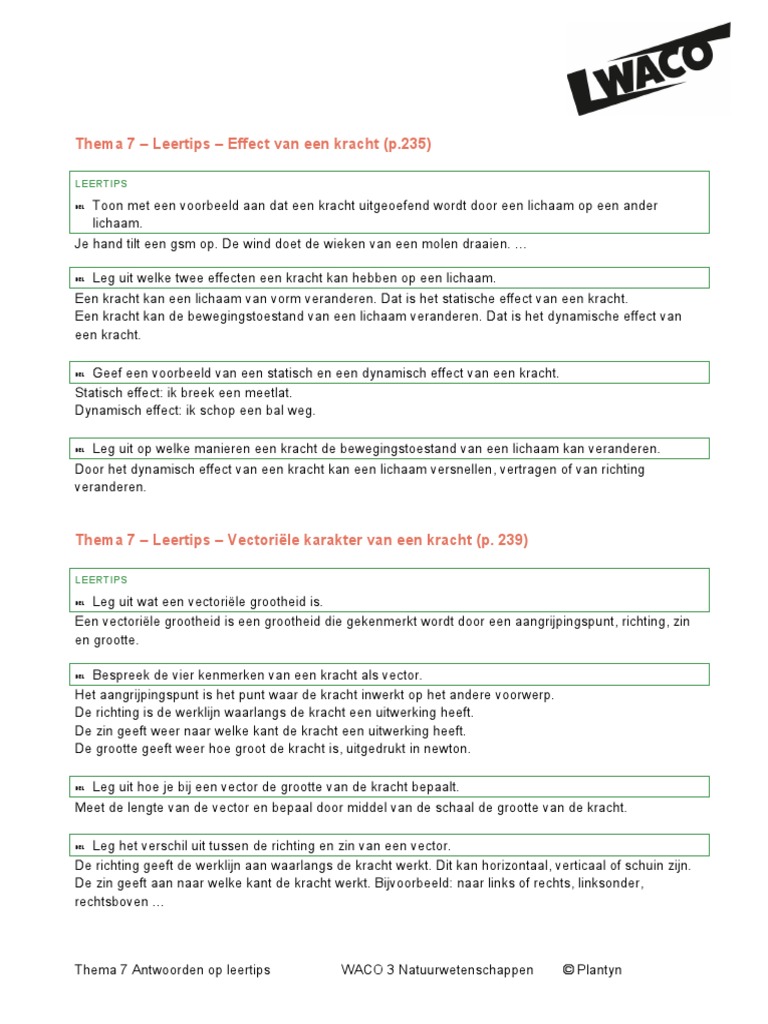 T7 Antwoorden Op Leertips | PDF