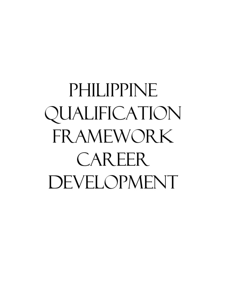 Philippine Qualification Framework Career Development | PDF
