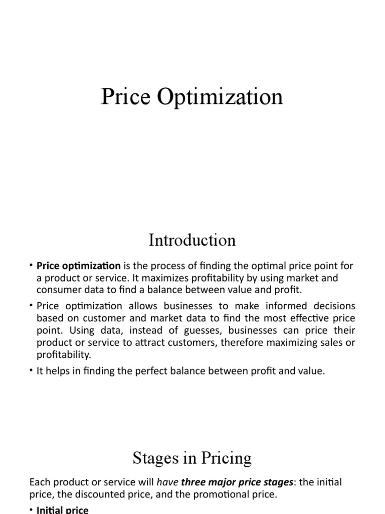 Effective Price Optimization Strategies | PDF | Pricing | Product ...