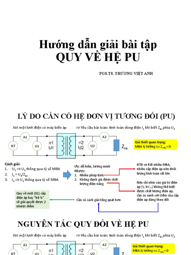 HD Giai Bai Tap Quy Doi Ve He Don Vi Tuong Doi | PDF