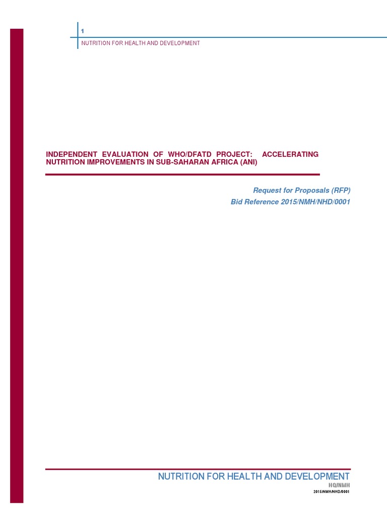 Sample RFP Template 2 | PDF | Request For Proposal | World Health ...