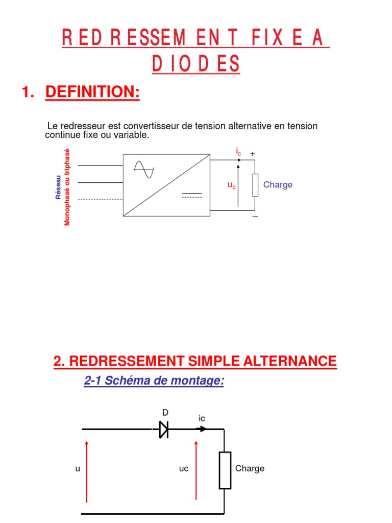 Redressement Fixe À Diodes | PDF | Redresseur | Électromagnétisme