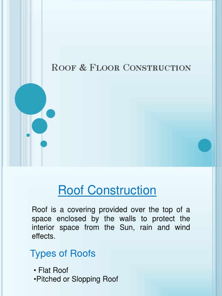 4 - Floor and Roof Construction | PDF | Roof | Framing (Construction)