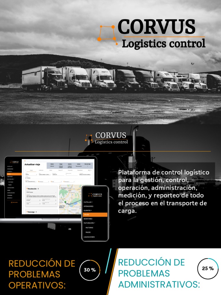Presentación CORVUS Logistics Control | PDF | Contabilidad | Software